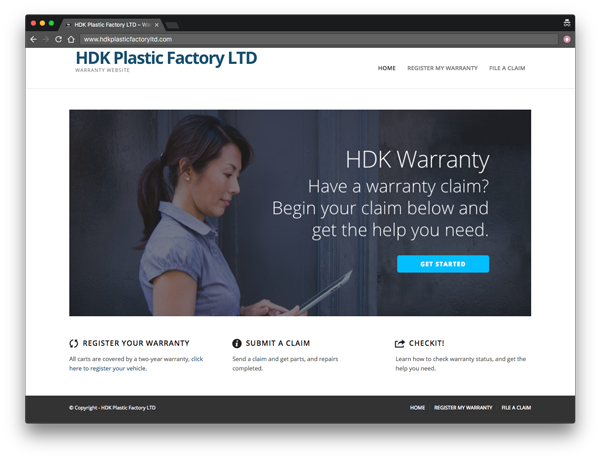 Evolution Electric Vehicle Warranty Website